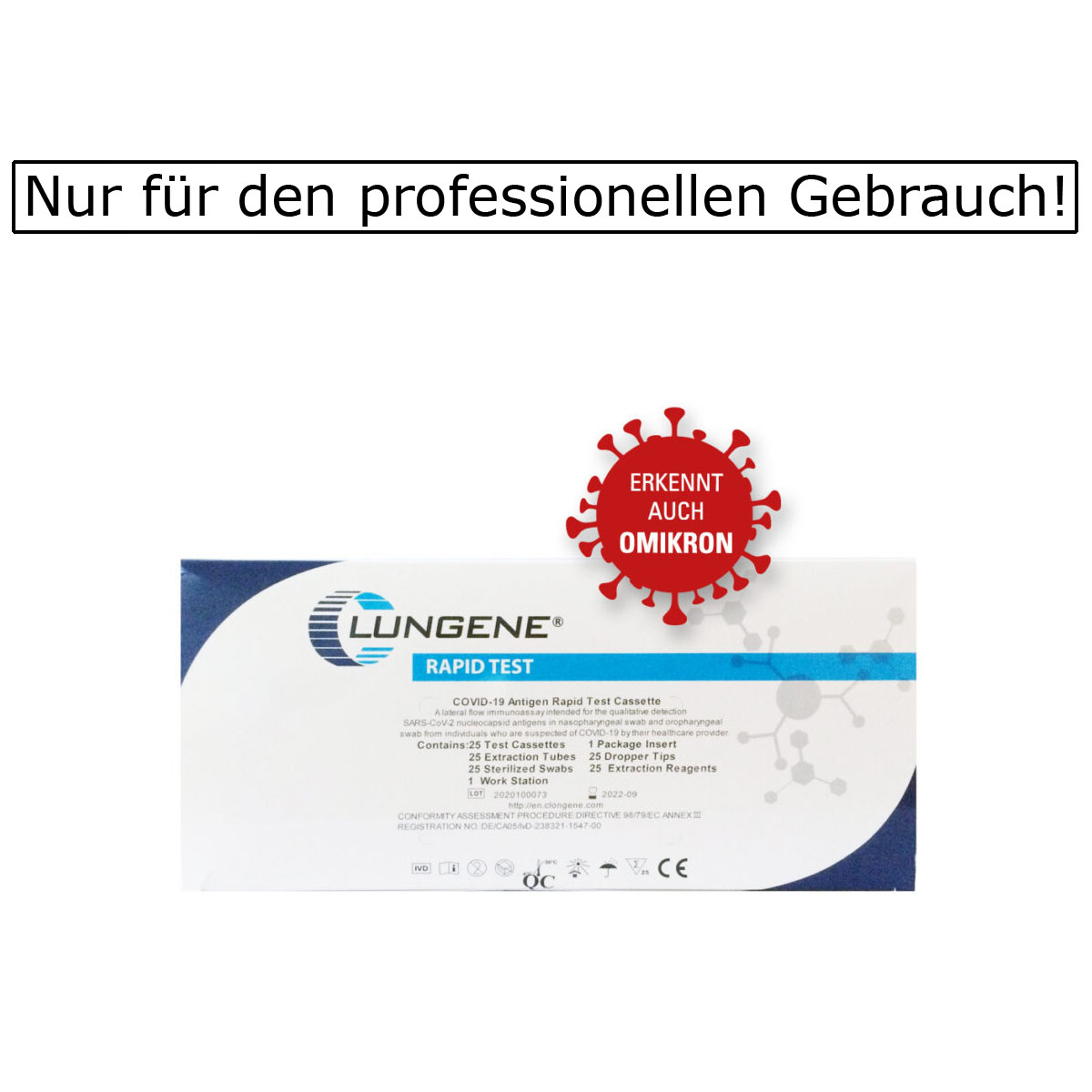 Clungene Covid-19 Antigen Schnelltest | 25er Box – Coronaschutz ...
